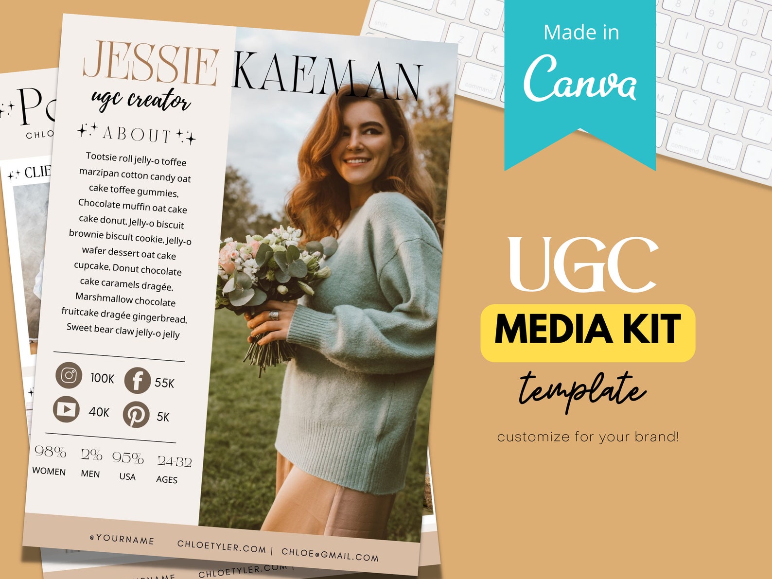 UGC Media Kit UGC Portfolio UGC Canva Ugc Contract Ugc - Etsy