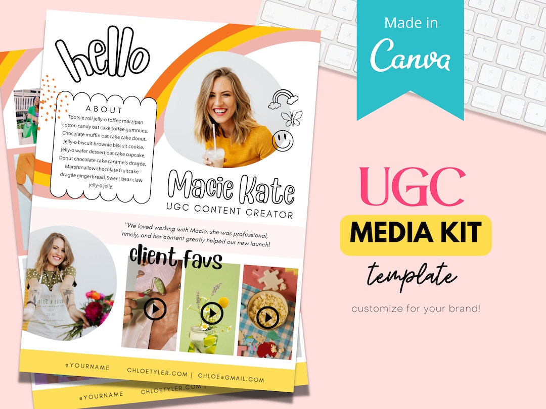 UGC Media Kit UGC Portfolio UGC Canva Ugc Contract Ugc - Etsy