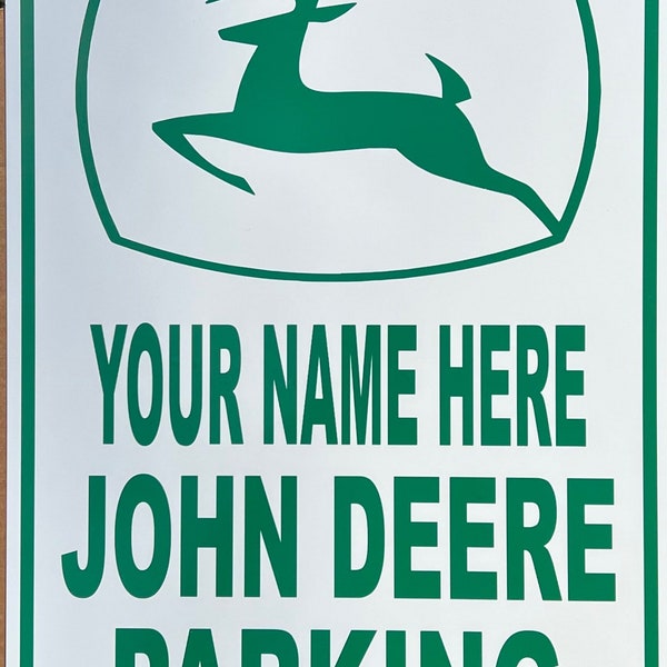 John Deere Tractor Parking Only Sign - Etsy