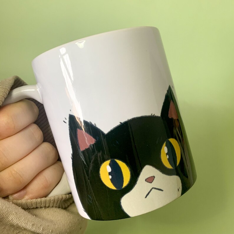Marmite the Cat Mug // Cute Mugs // Cats // Peekaboo Mug // Cat Lover ...