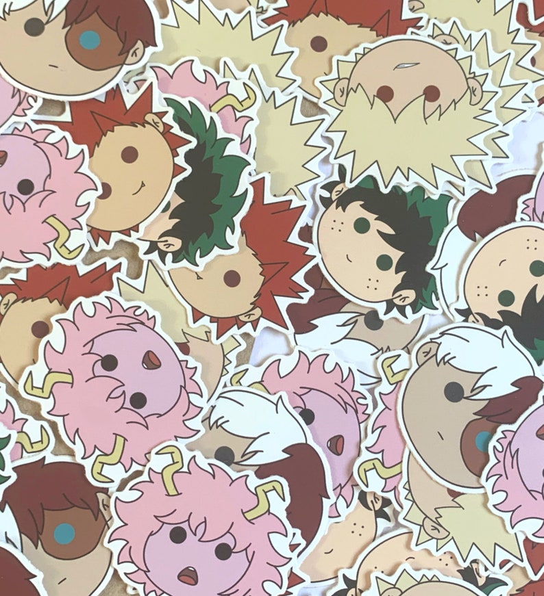 Mha Matte Vinyl Stickers // Die-cut Stickers - Etsy