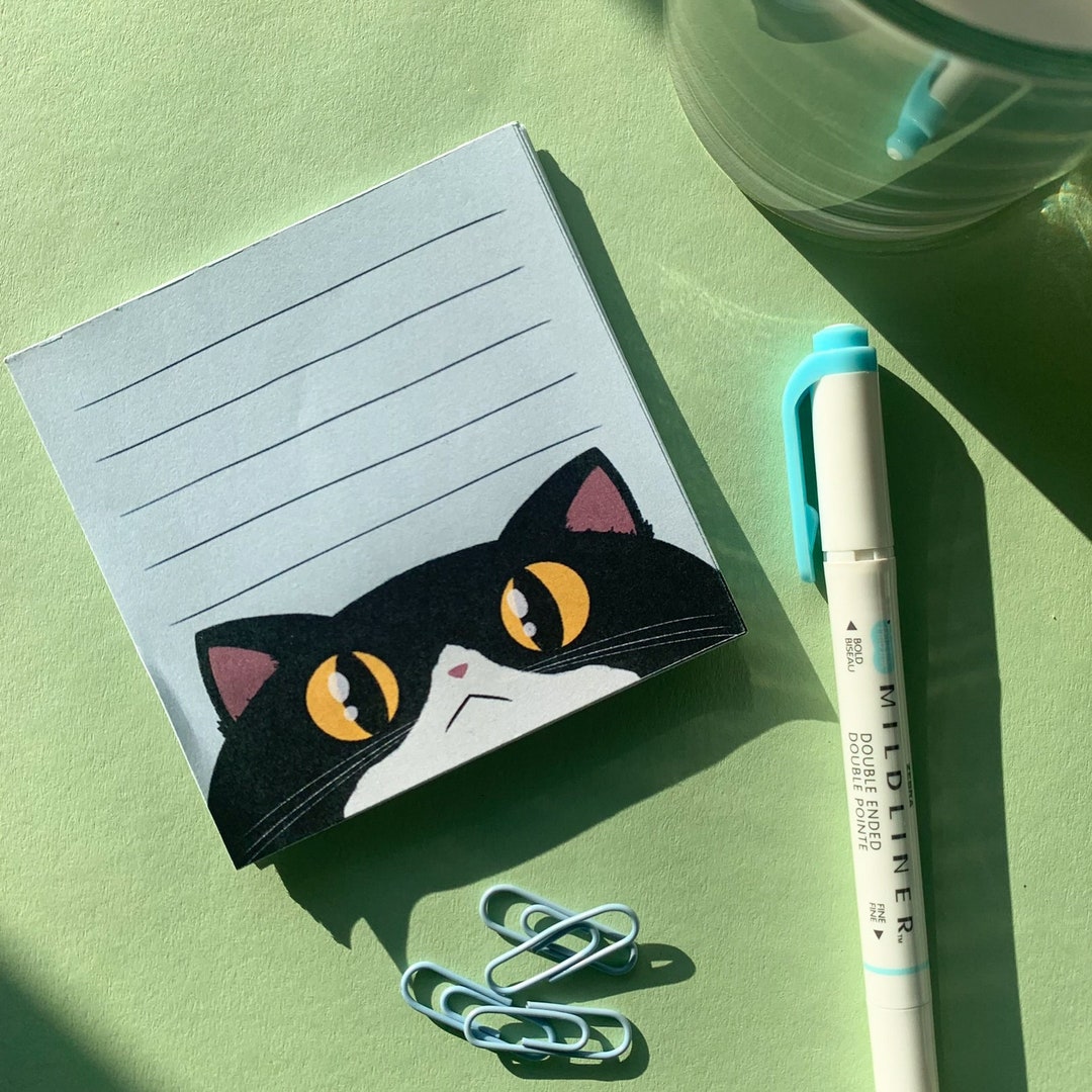 Marmite the Cat Notepad: Peekaboo Lined Memo Pad - Etsy