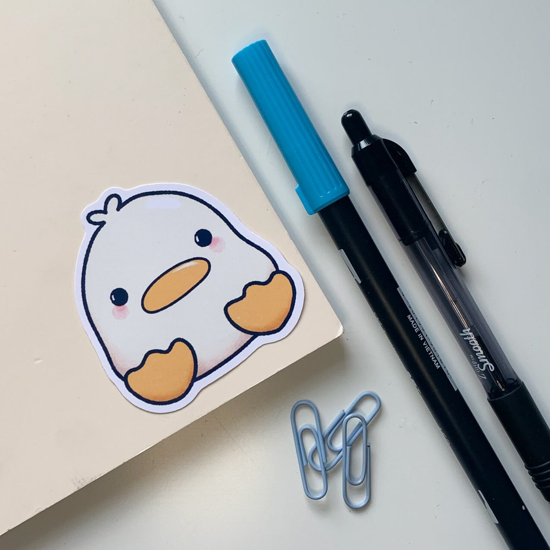 Duckie Sticker // Die-cut Sticker // Glossy Vinyl Sticker // Cute ...
