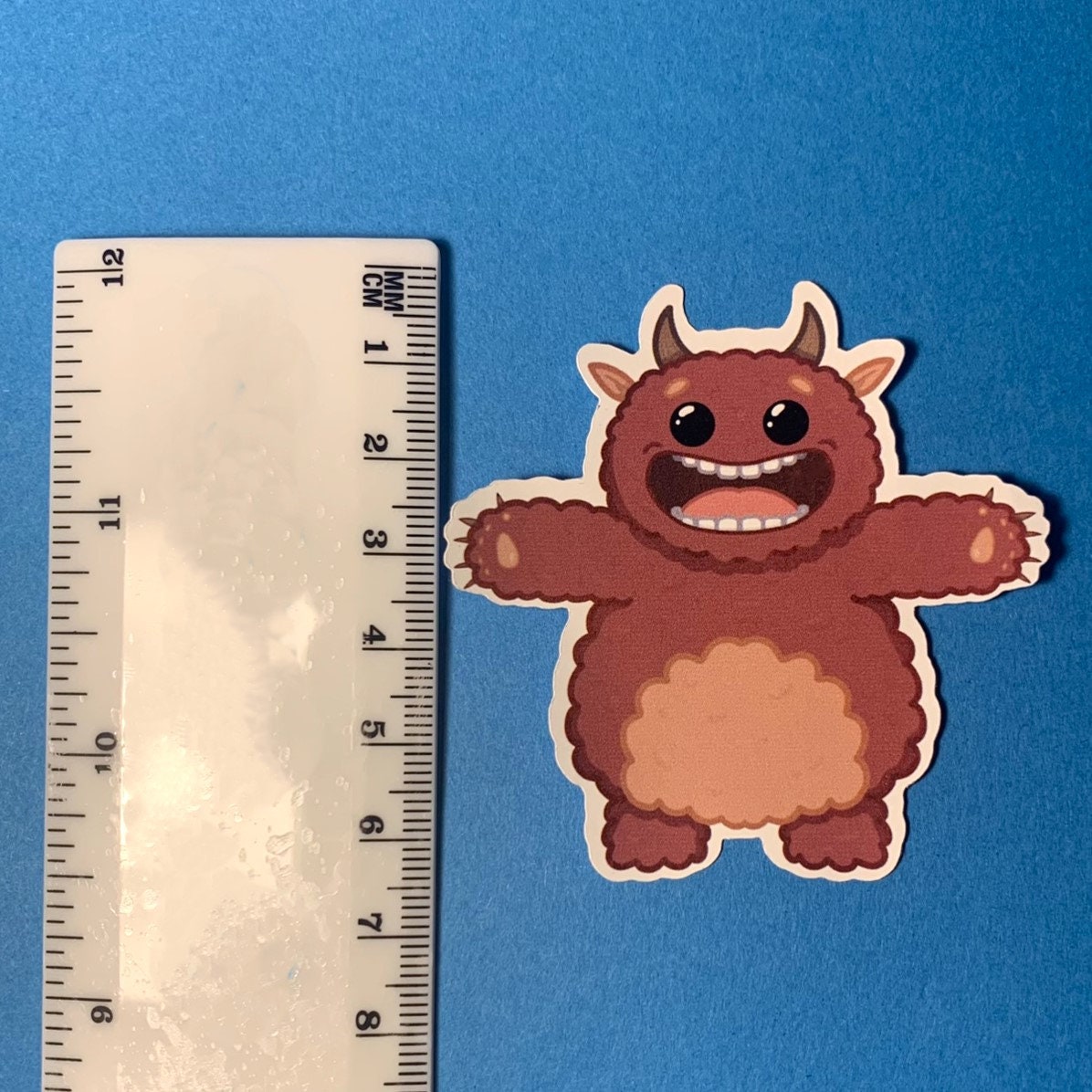 Red Monster Sticker // Die-cut Sticker // Vinyl Sticker // Cute Sticker ...