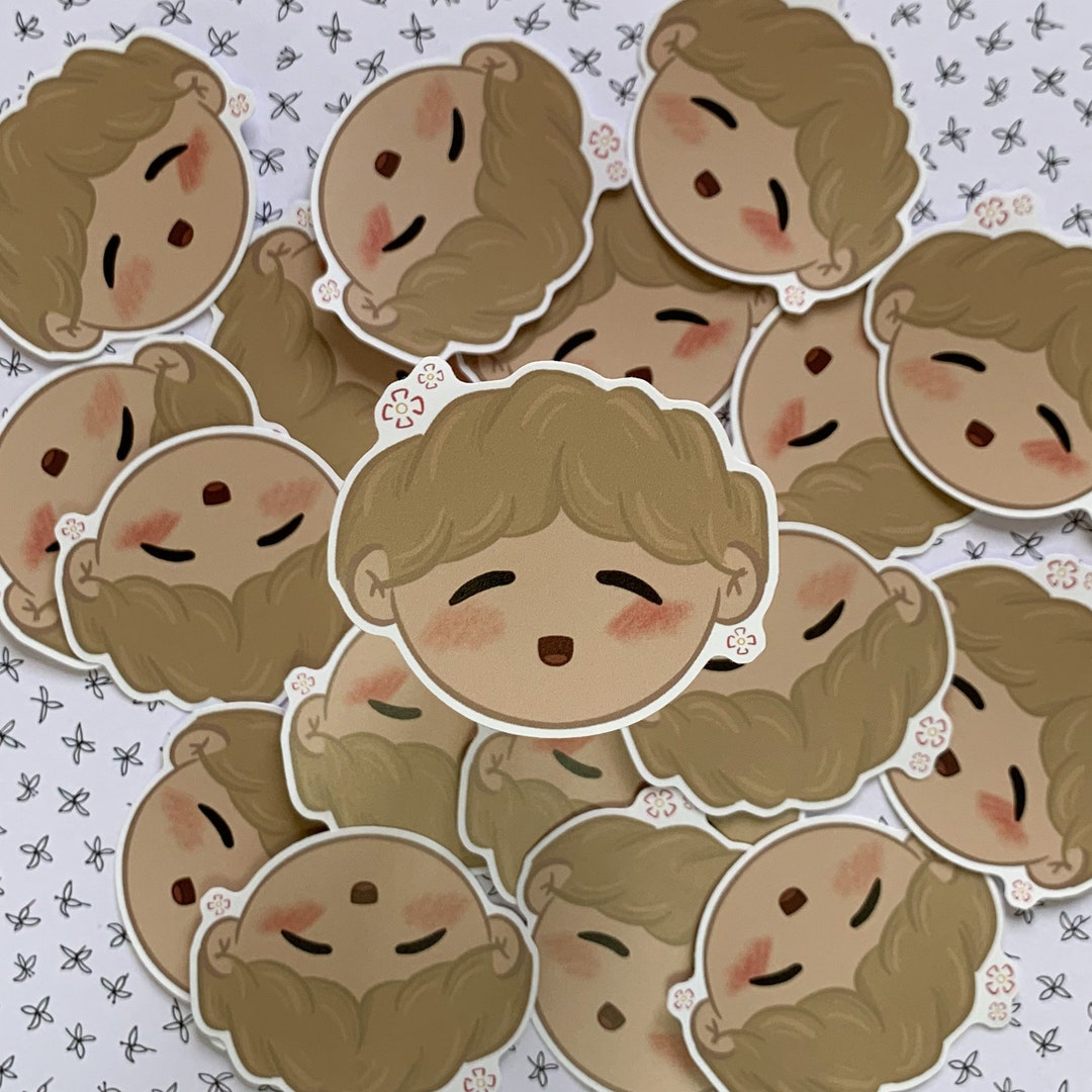 Flower Boy Sticker // Die-cut Sticker // Happy Face // Cute Sticker - Etsy