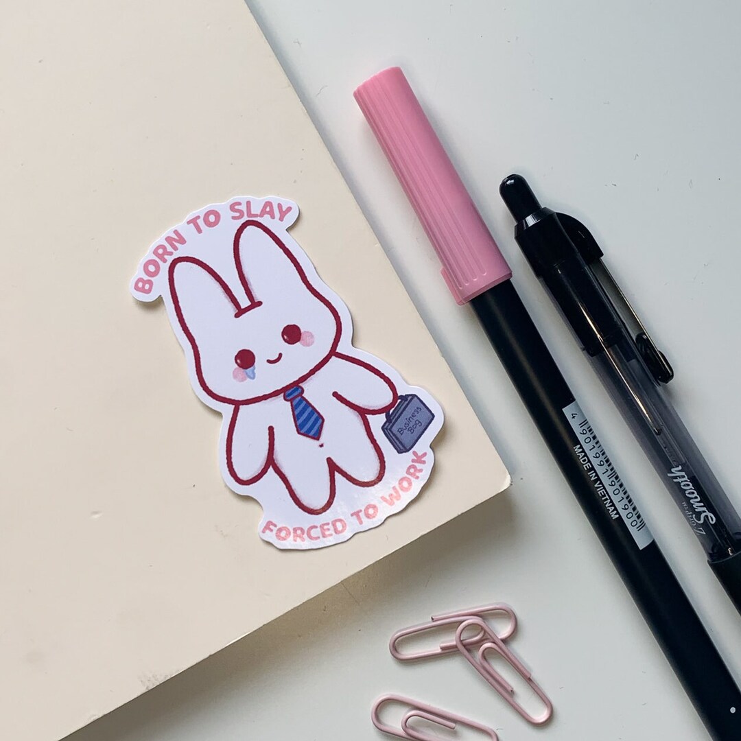 Born to Slay Sticker // Die-cut Sticker // Glossy Vinyl Sticker // Cute ...