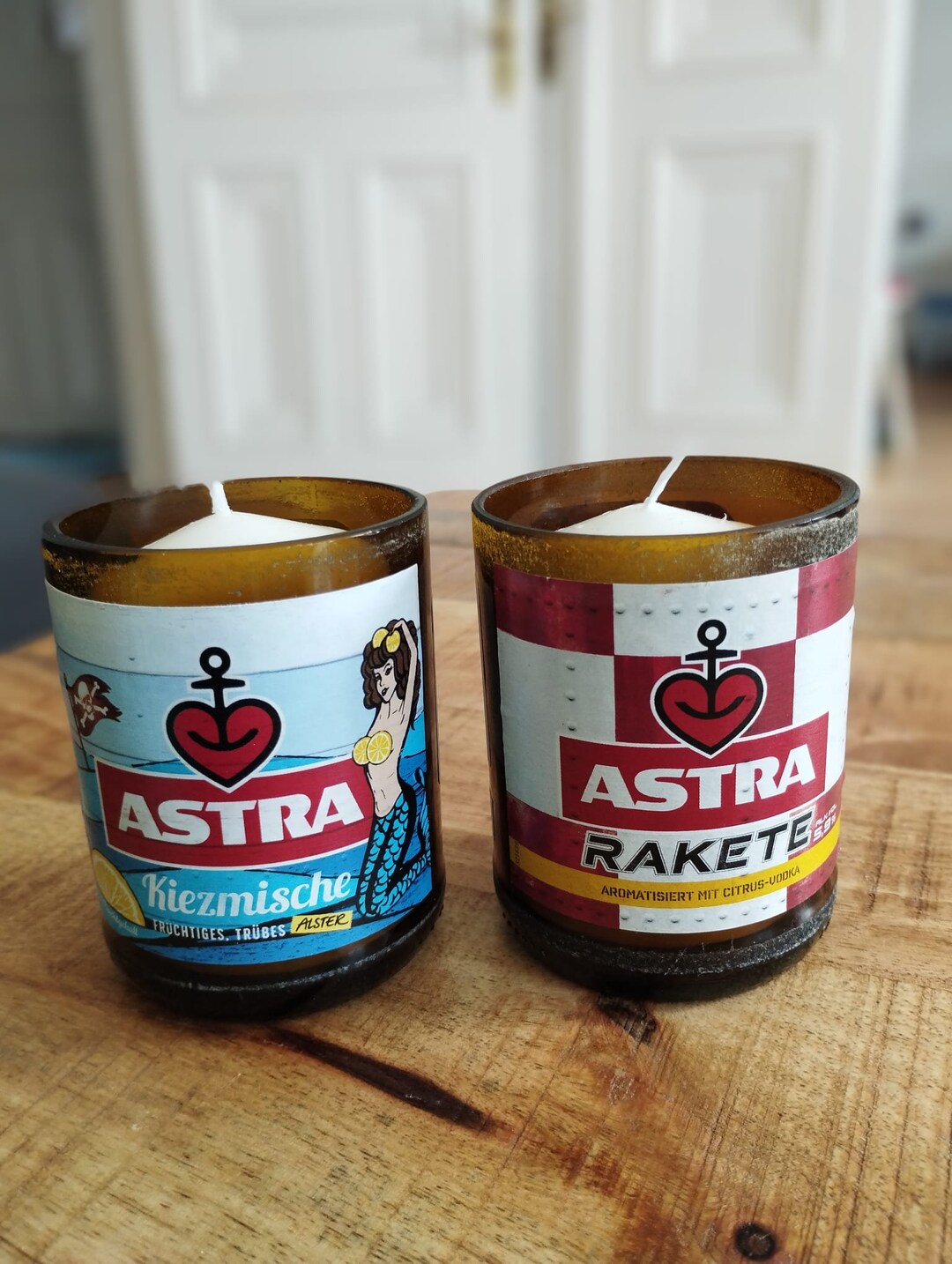 Candlestick Tea Light From Beer Bottle Astra Upcycling - Etsy