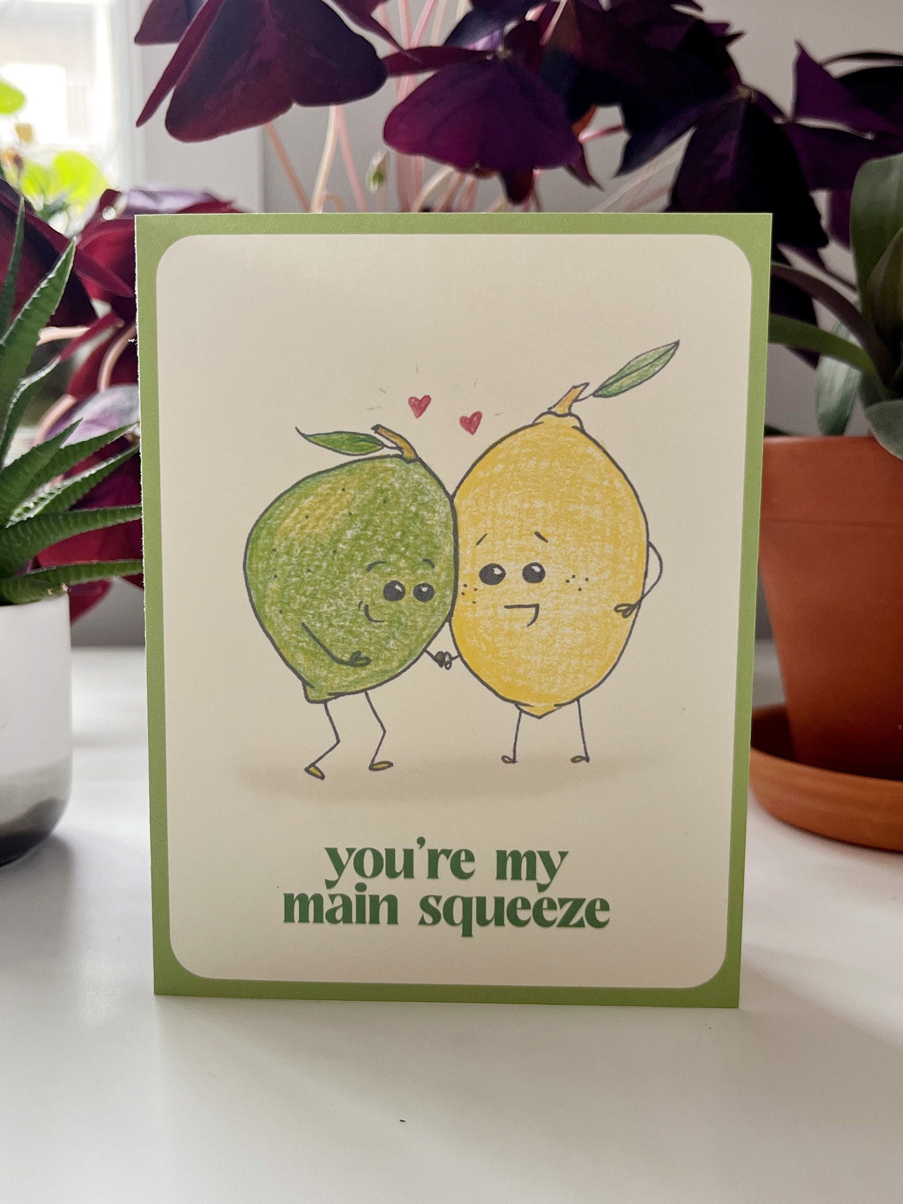 PRINTABLE "main Squeeze" A2 Valentine Veggie Card, Perfect for ...