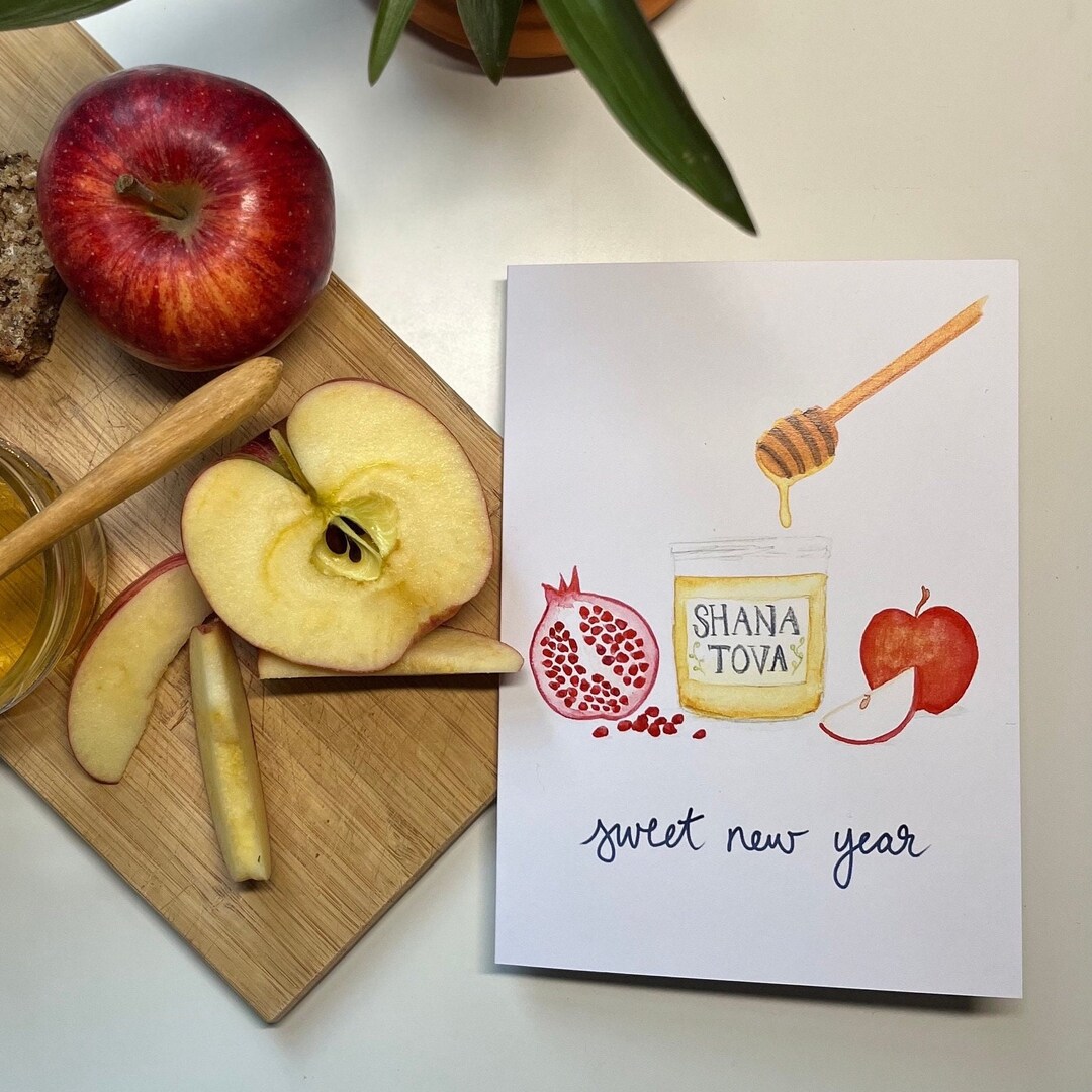 Sweet New Year | Rosh Hashana Card - Etsy