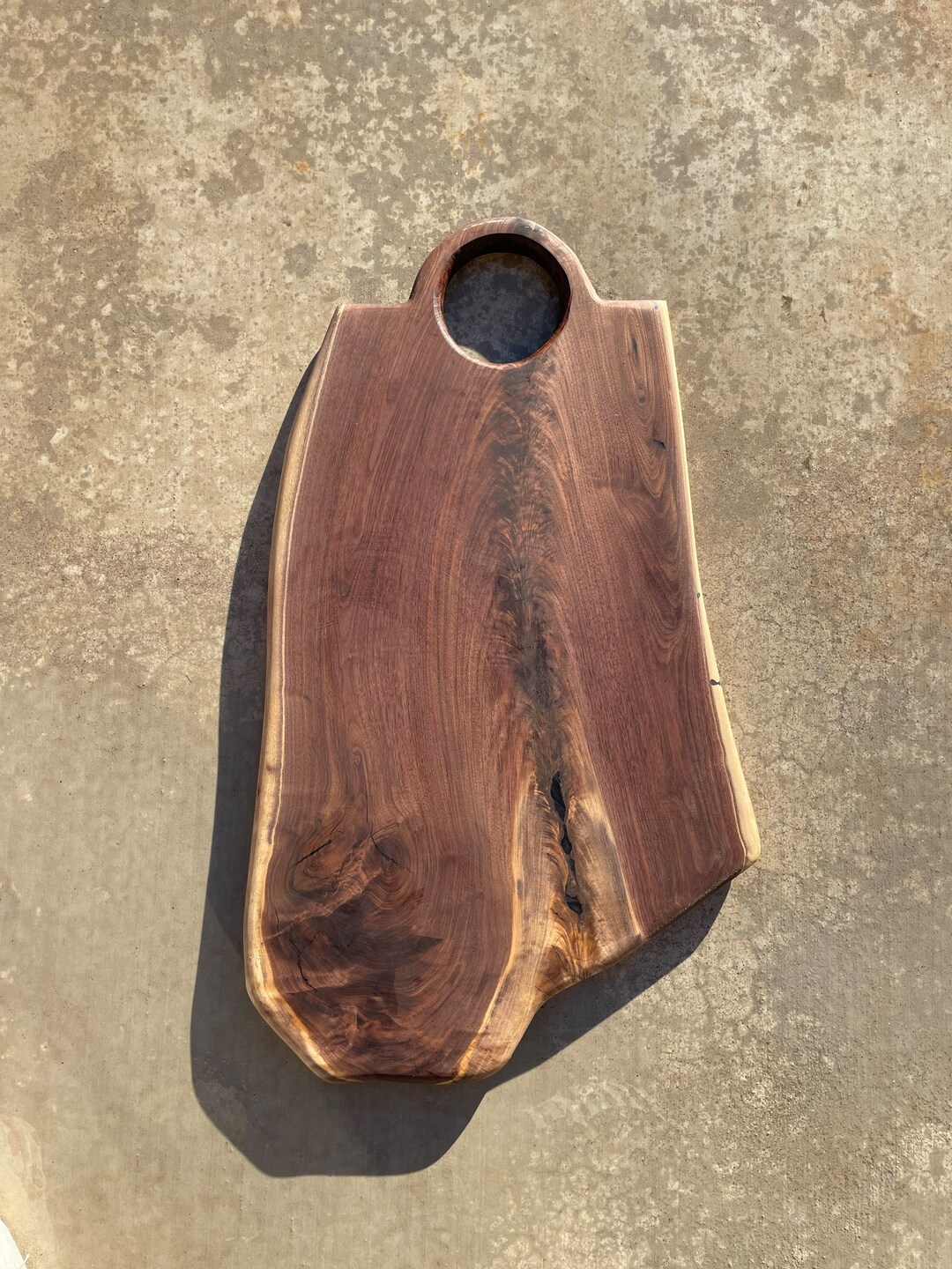 Large Handmade Walnut Charcuterie Board, Cutting Board, Live Edge Walnut, Serving Tray, Cheese ...