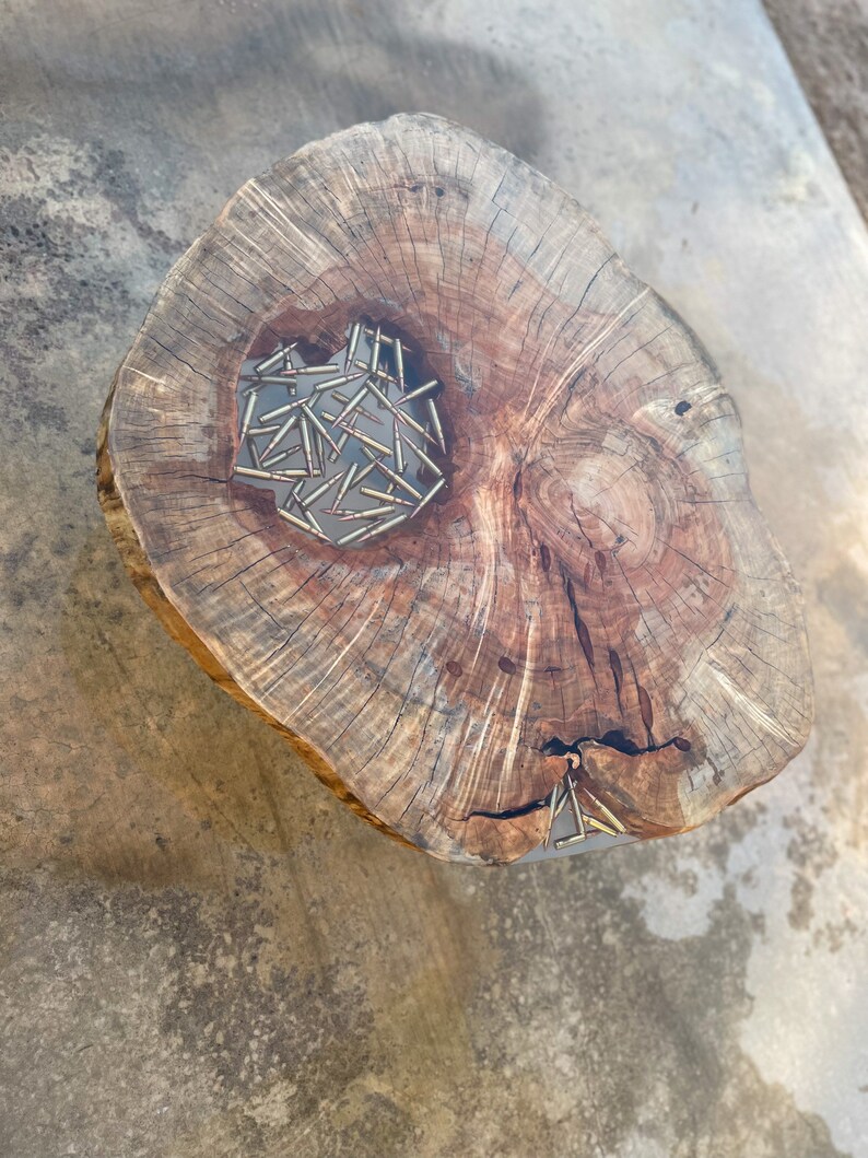 Maple Coffee Table/ Epoxy Coffee Table/ Ammunition Epoxy Table/ Bullet ...
