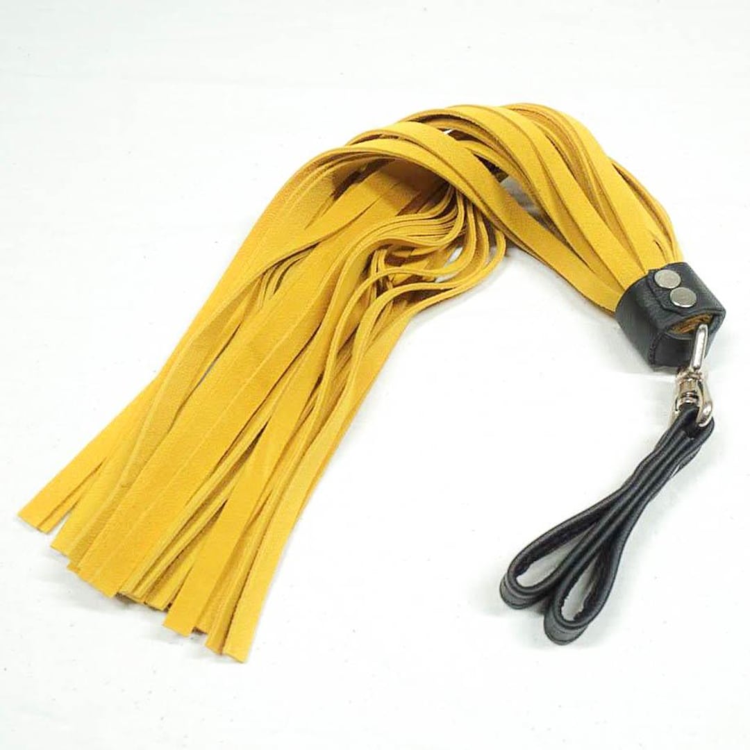 Yellow Florentine Finger Loop poi Handle Floggers - Etsy