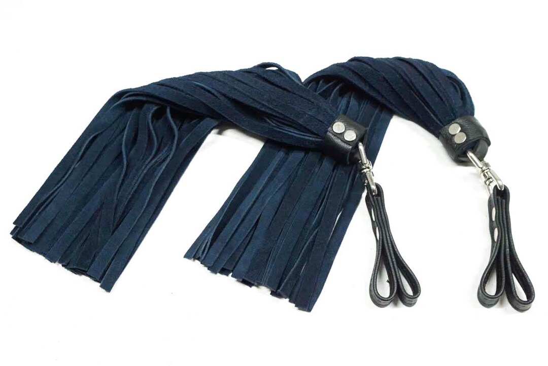 Dark Blue - Florentine - Swivel Poi Handle Floggers - Etsy