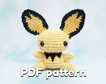 Pichu Crochet Pattern, Amigurumi Pichu Pattern, Amigurumi Toys Pattern ...