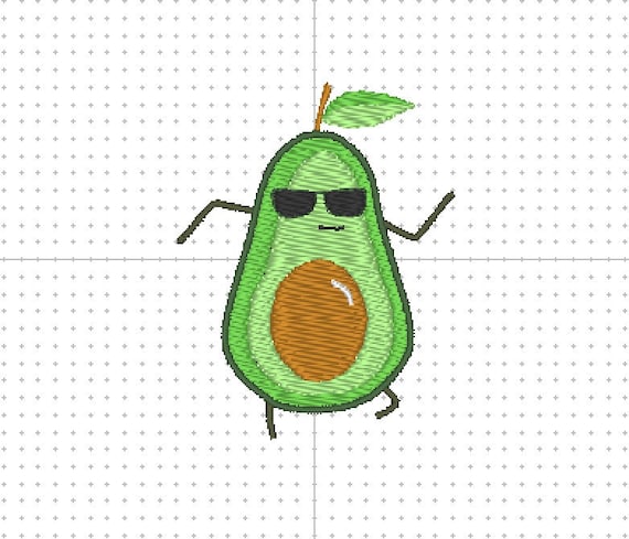 Avocado Embroidery Design - Etsy