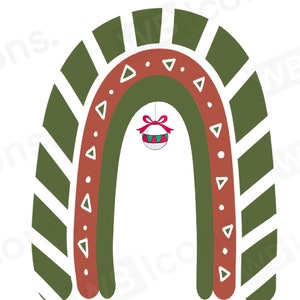 Christmas Rainbow Bundle, Clip Art Set, 12 Rainbows, Digital, Christmas ...