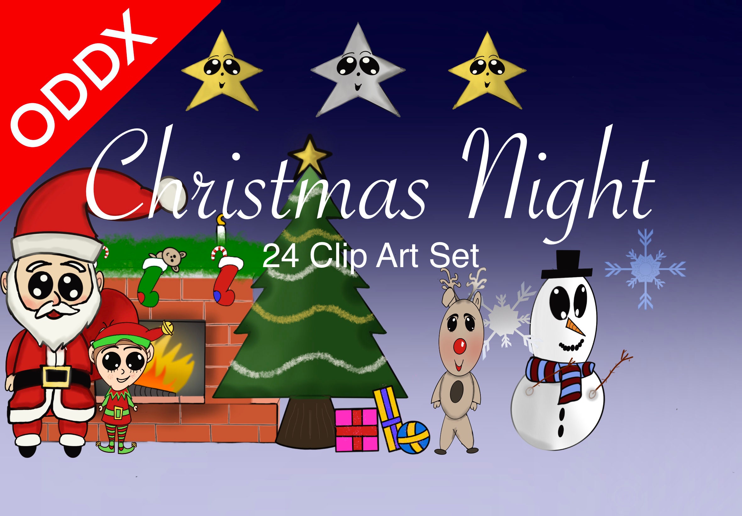 Christmas Clipart Set, Clipart Bundle, Christmas Bundle, Instand ...