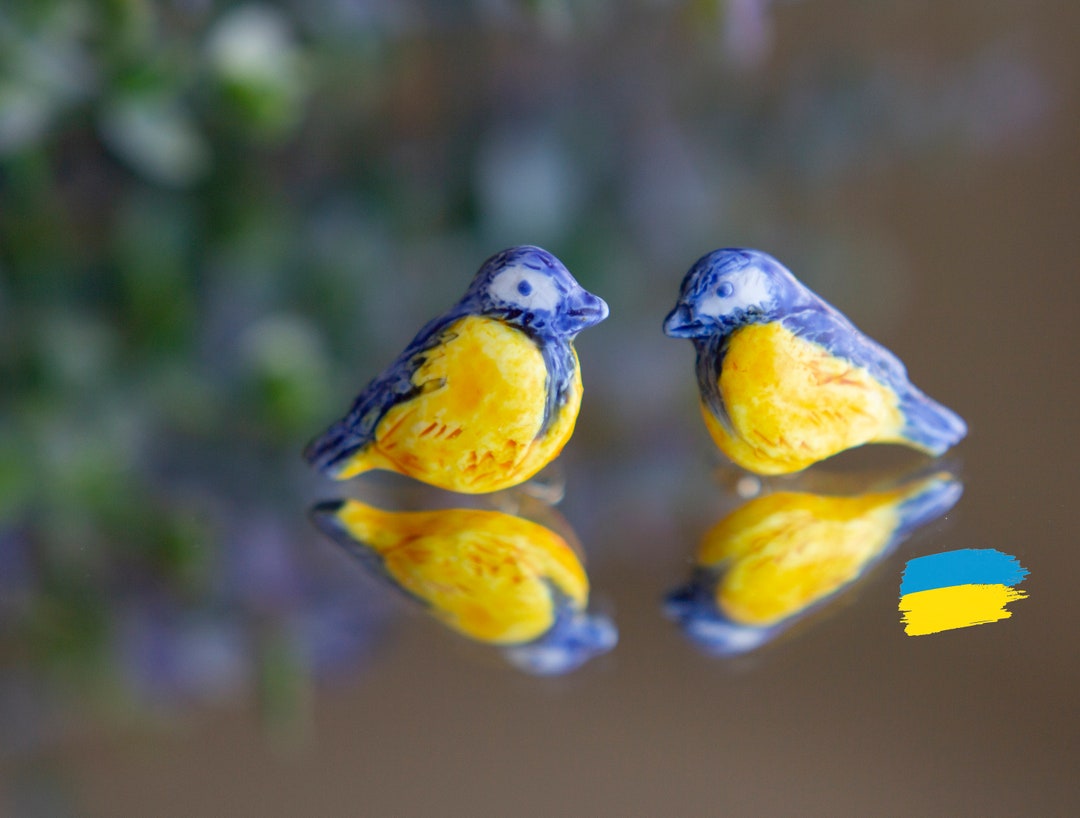 Ukraine Bird Earrings/ *donates to Ukraine*/ Blue, Yellow Bird Present ...