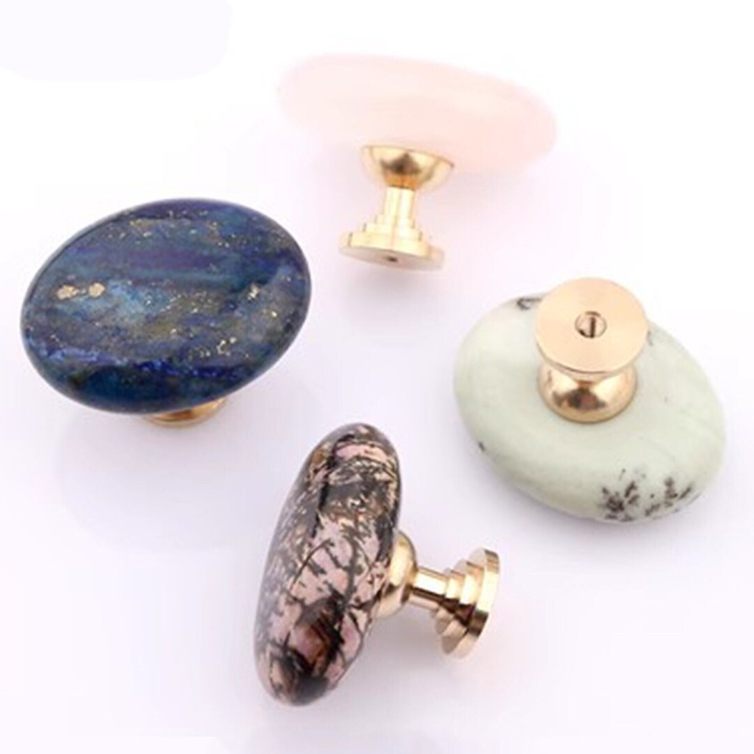 Natural Stone Cabinet Knobs - Dresser Drawer Knobs - Kitchen Door Knobs - Cupboard Decor - Etsy
