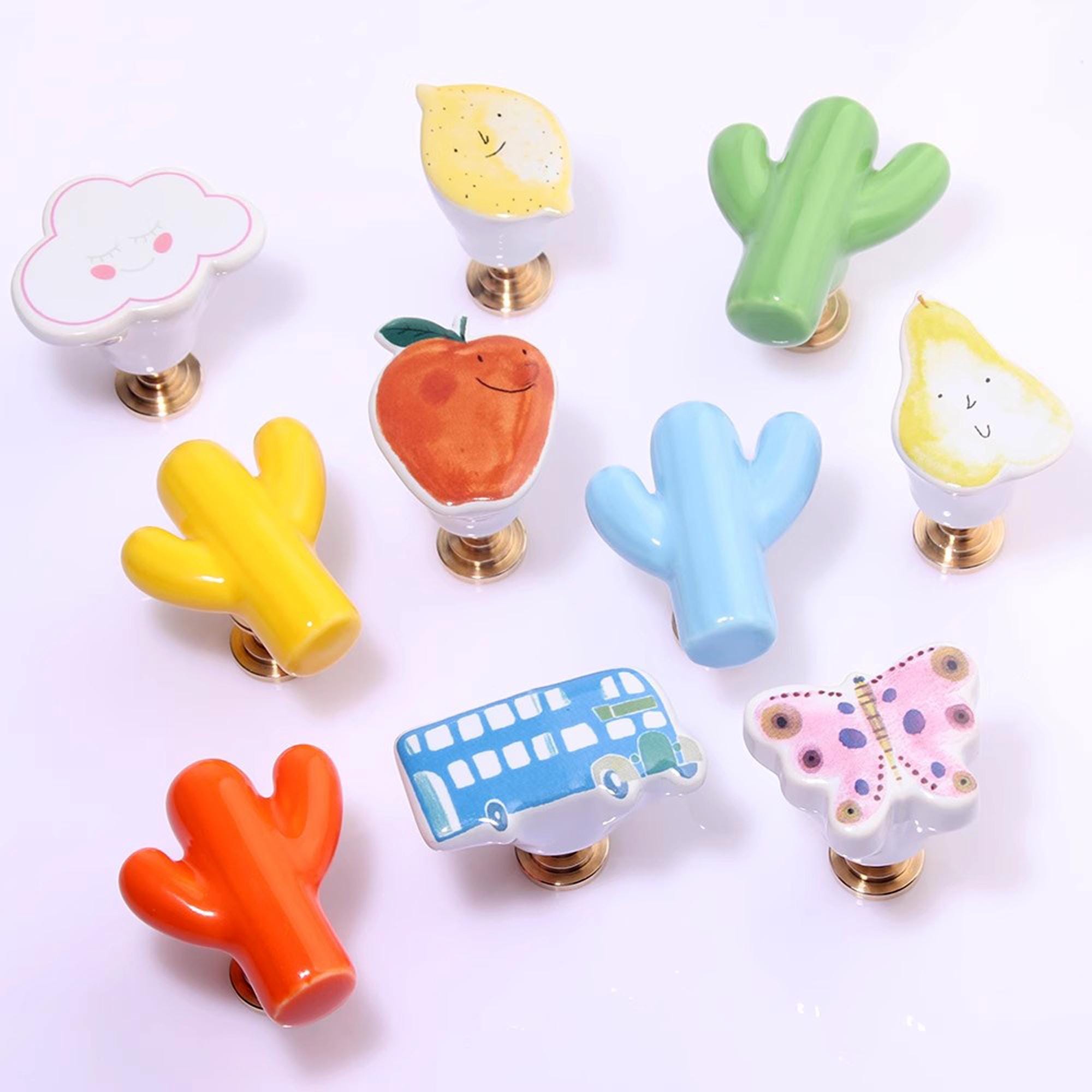 Cute Drawer Knobs Ceramic - Door Knobs With Bases - Kids Drawer Knobs ...