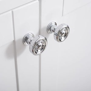 Sliver Round Cabinet Knobs Cupboard Knobs Wardrobe Knobs - Etsy