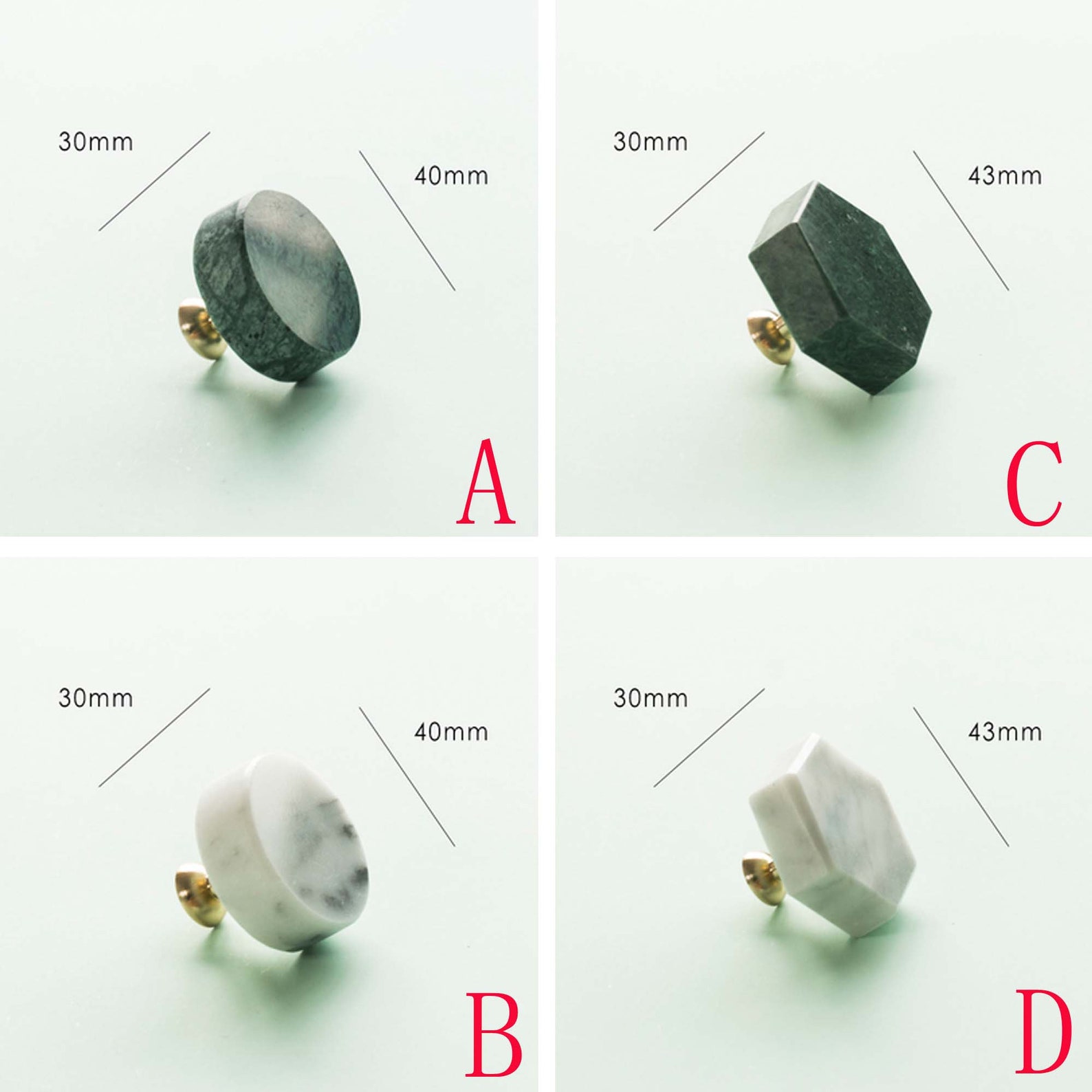 Marble Knobs Cabinet Knobs Drawer Knobs Kitchen Knobs | Etsy