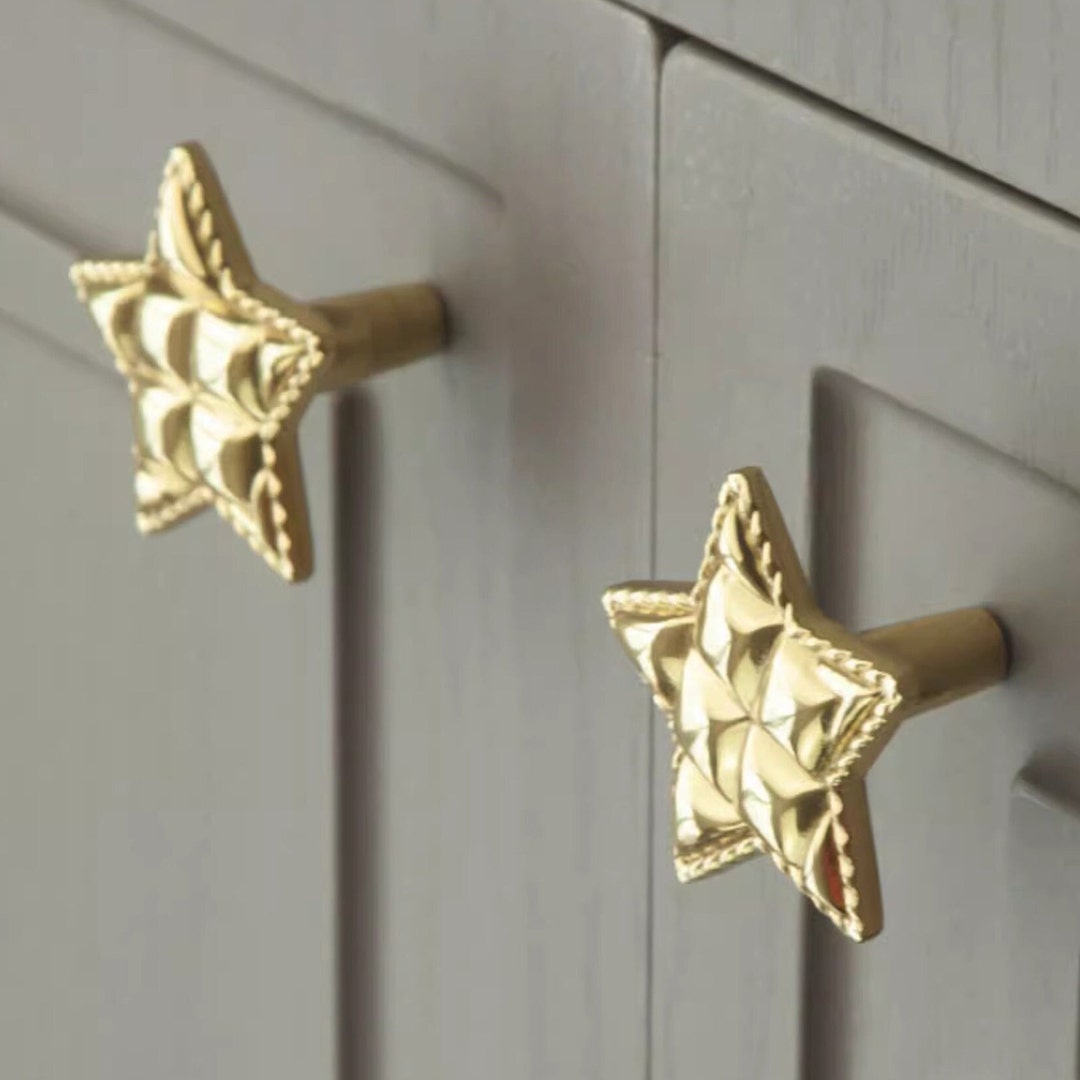 Star Cabinet Knobs - Cupboard Handles - Desk Knobs - Dresser Drawer ...