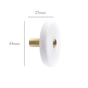 Round Wardrobe Knobs Closet Knobs Cabinet Knobs Kitchen Knobs Cupboard Knobs Marble and Brass ...