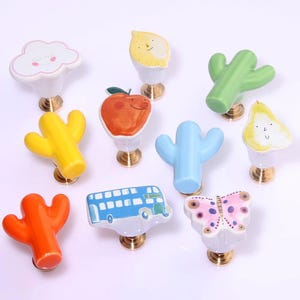 Cute Drawer Knobs Ceramic - Door Knobs With Bases - Kids Drawer Knobs ...