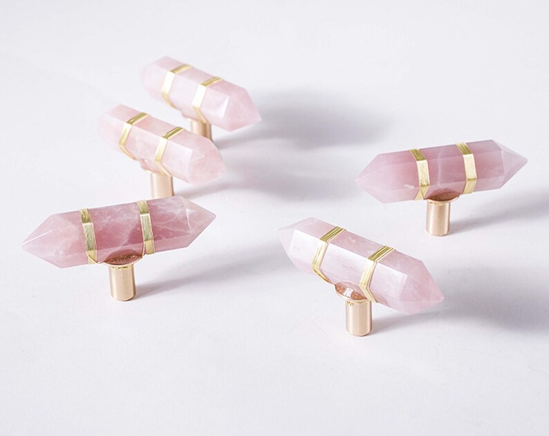 Natural Crystal Knobs Cabinet Knobs Brass Knobs Cupboard - Etsy