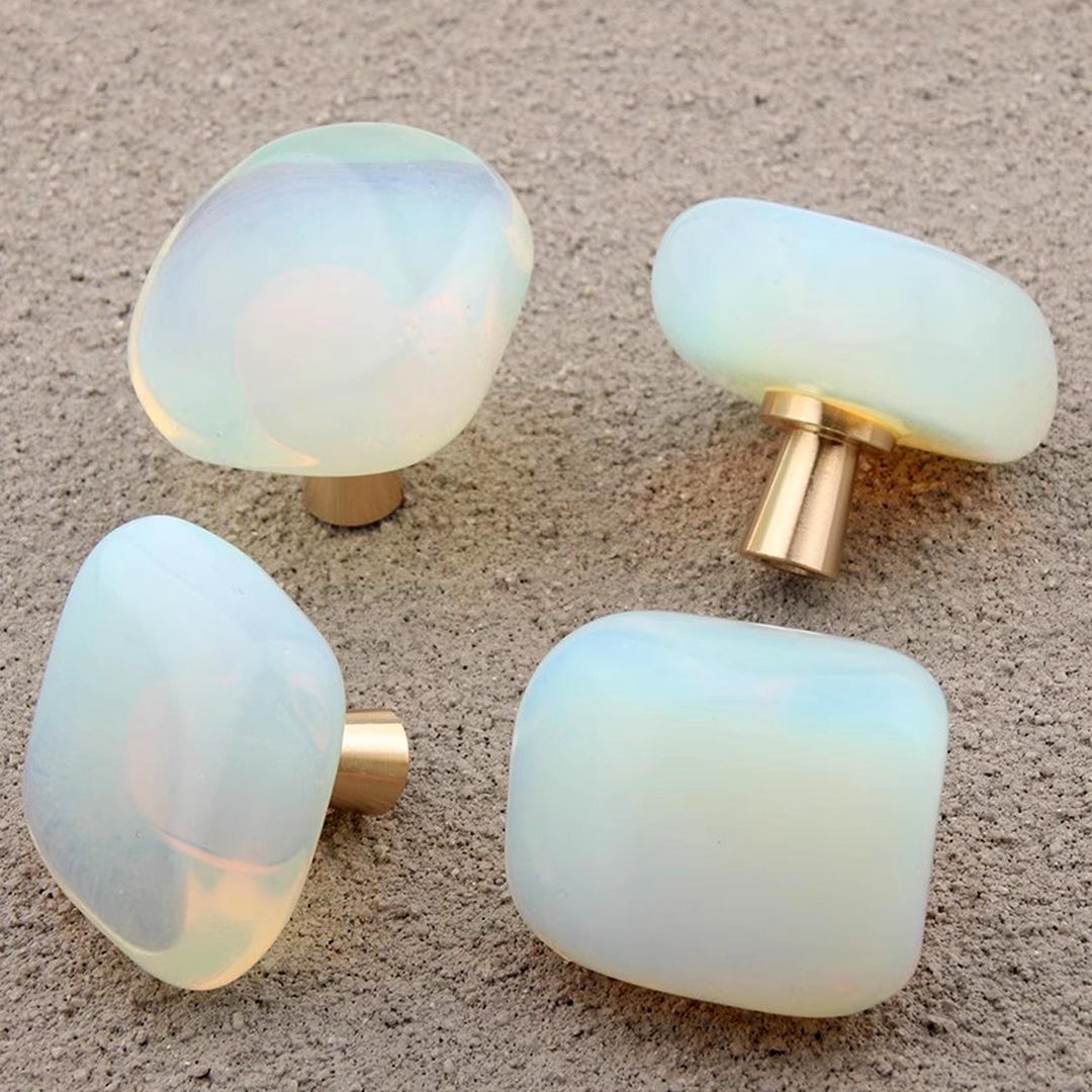 Synthetic Opal One Hole Drawer Handles Cabinet Handles for Dresser ...