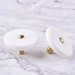 Round Wardrobe Knobs Closet Knobs Cabinet Knobs Kitchen Knobs Cupboard Knobs Marble and Brass ...
