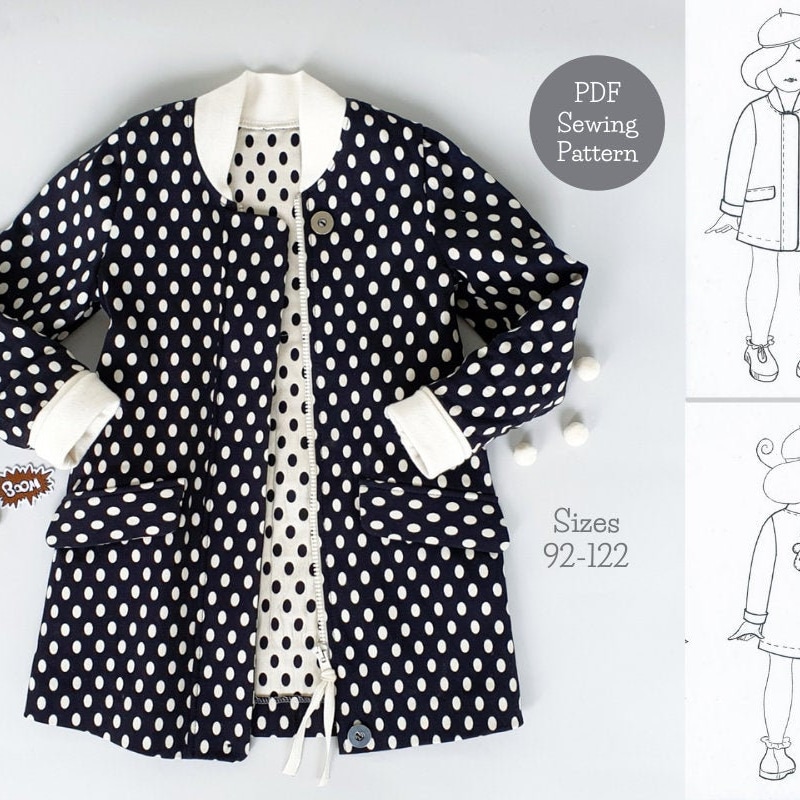 Girls Coat Pattern - Etsy