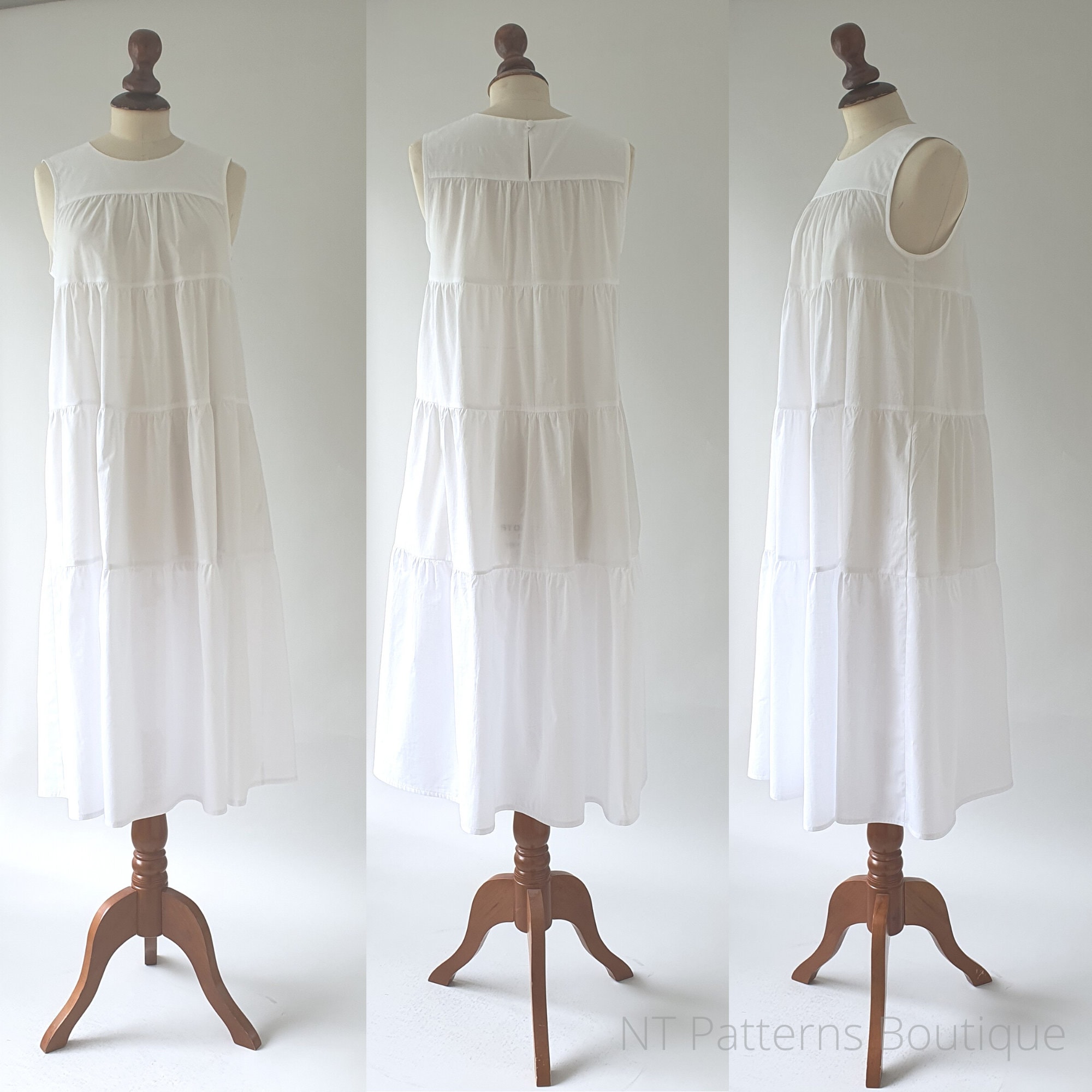 Tiered Dress PDF Pattern, A Line Dress, Sundress, Loose Fit Dress ...