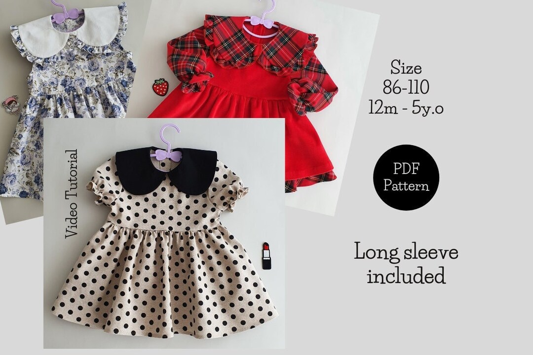 Stylish Toddler Dress Pattern, Buttons is Back, Girls Dress ,easy ...