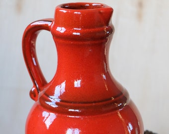 Red Ceramic Pitcher - Etsy