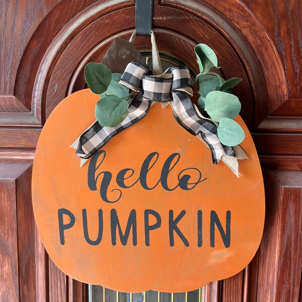 Hello Pumpkin Sign - Etsy