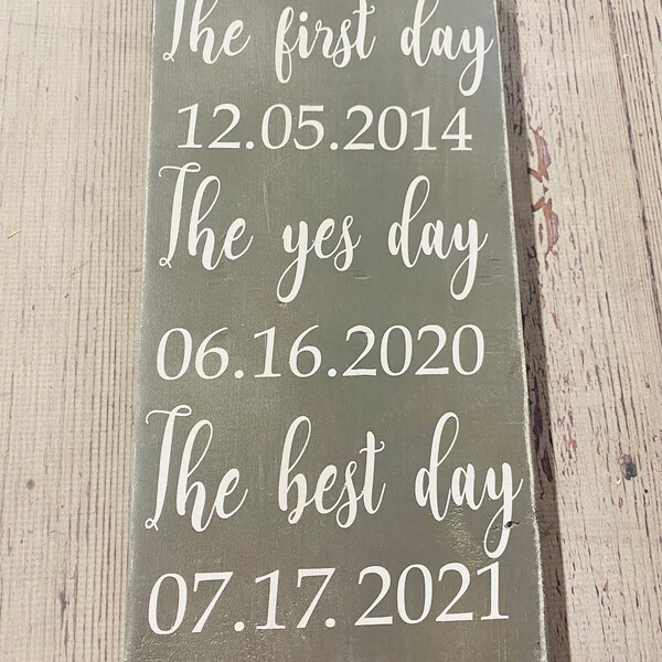 Wooden Special Dates Sign - Etsy
