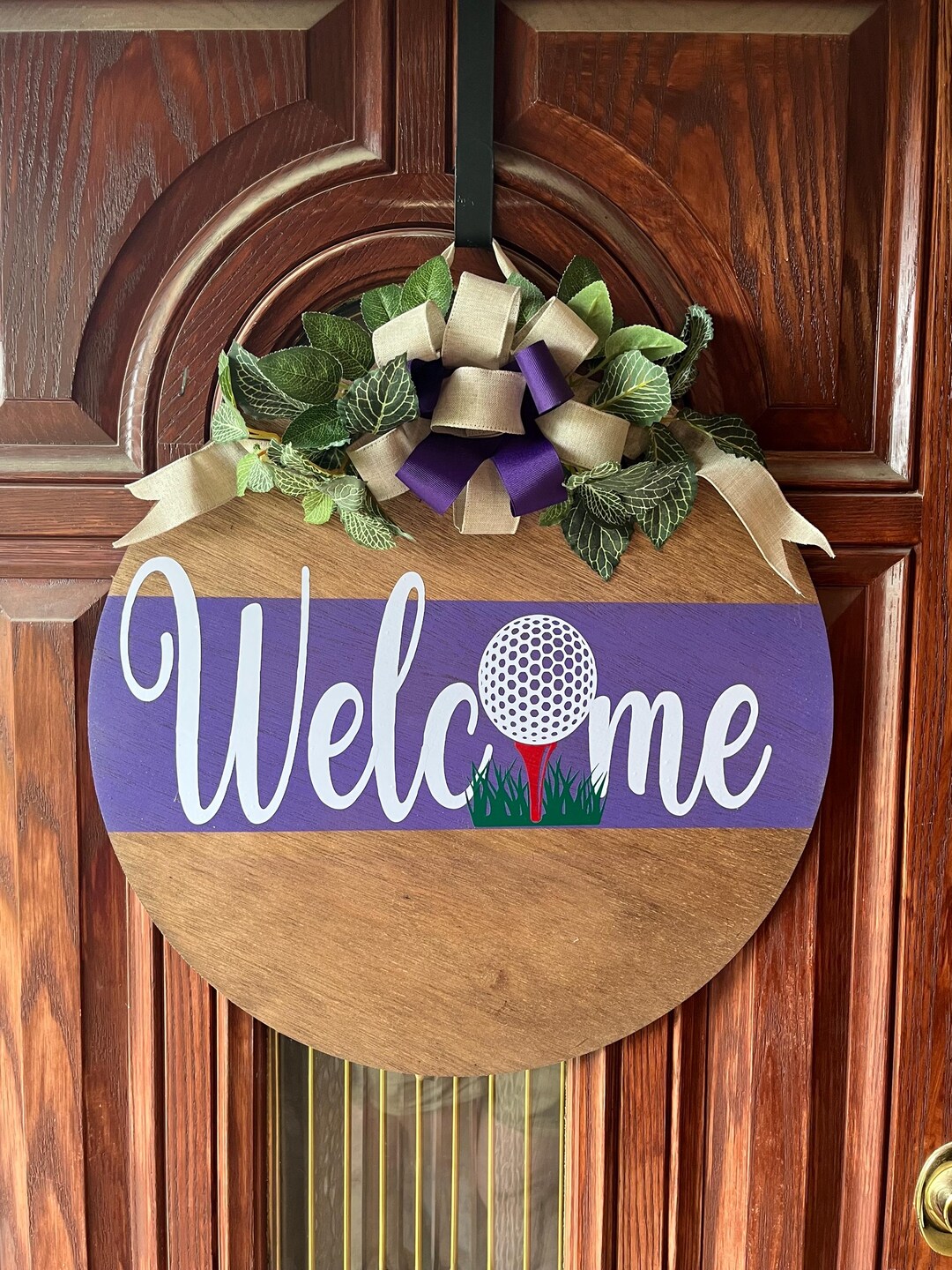 Welcome Door Hanger for Golfers Custom Orders Christmas Gift for Golfer ...
