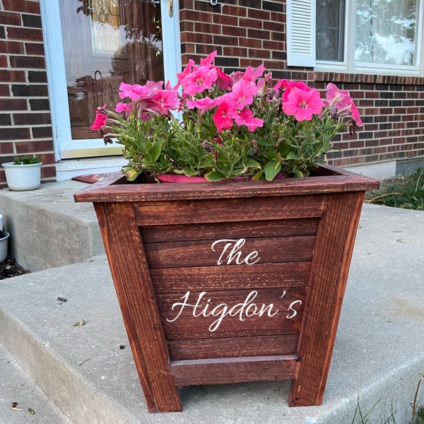Wooden Planter - Etsy