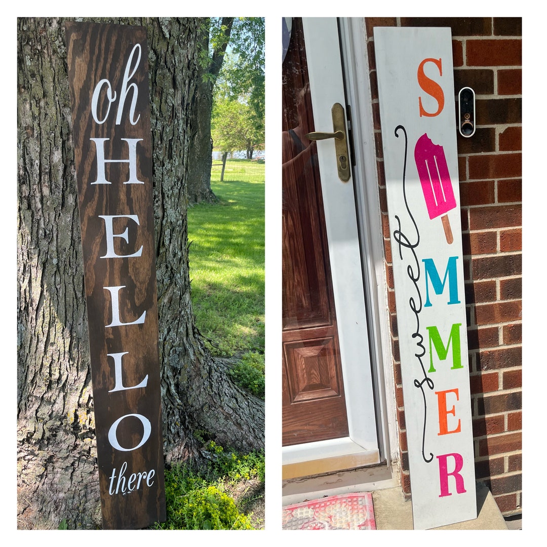5 Foot Tall Reversible Front Porch Sign Happy Fall Y'all Porch Leaner ...