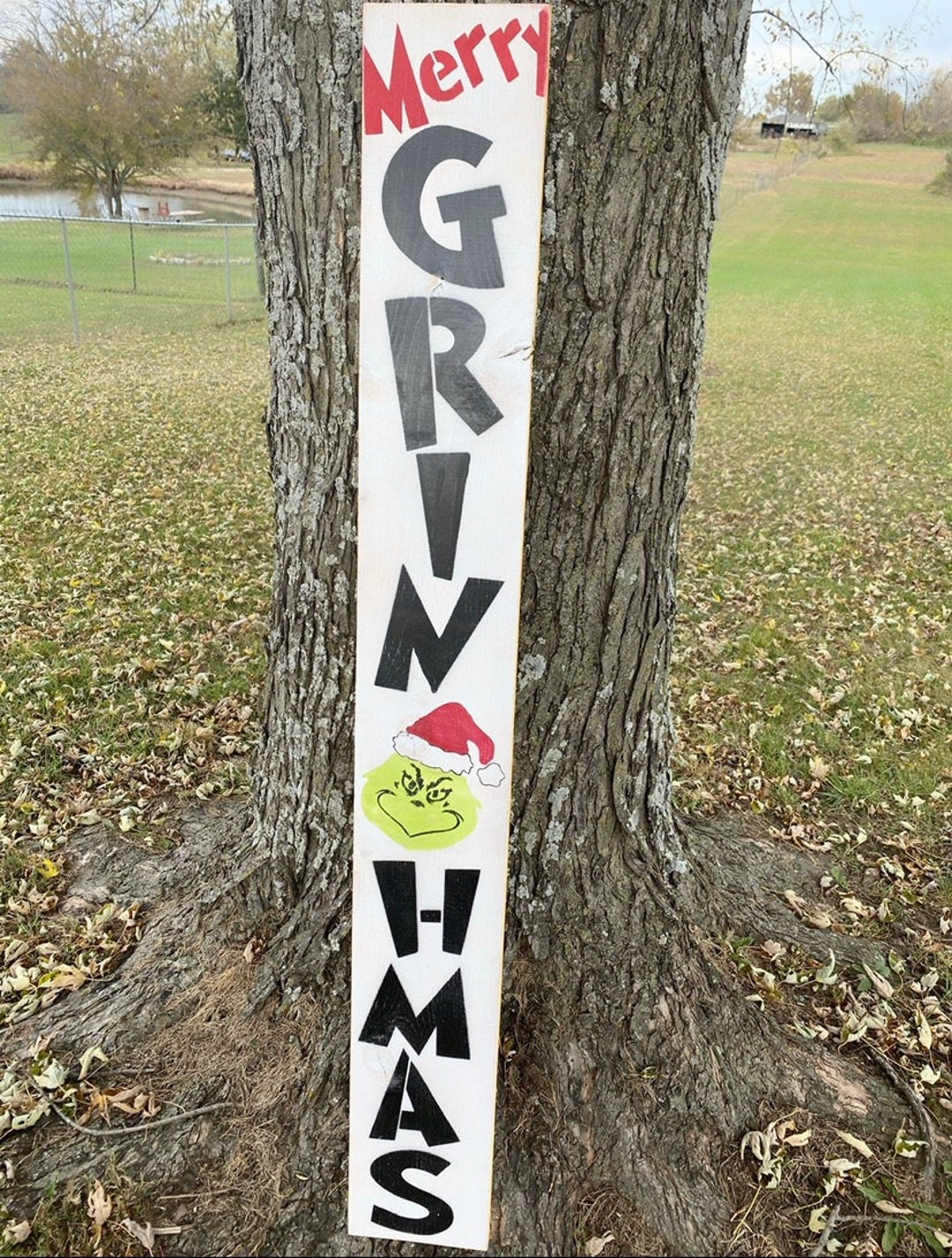 Reversible Front Porch Signs Merry Grin Mas Porch Sign House Divided ...