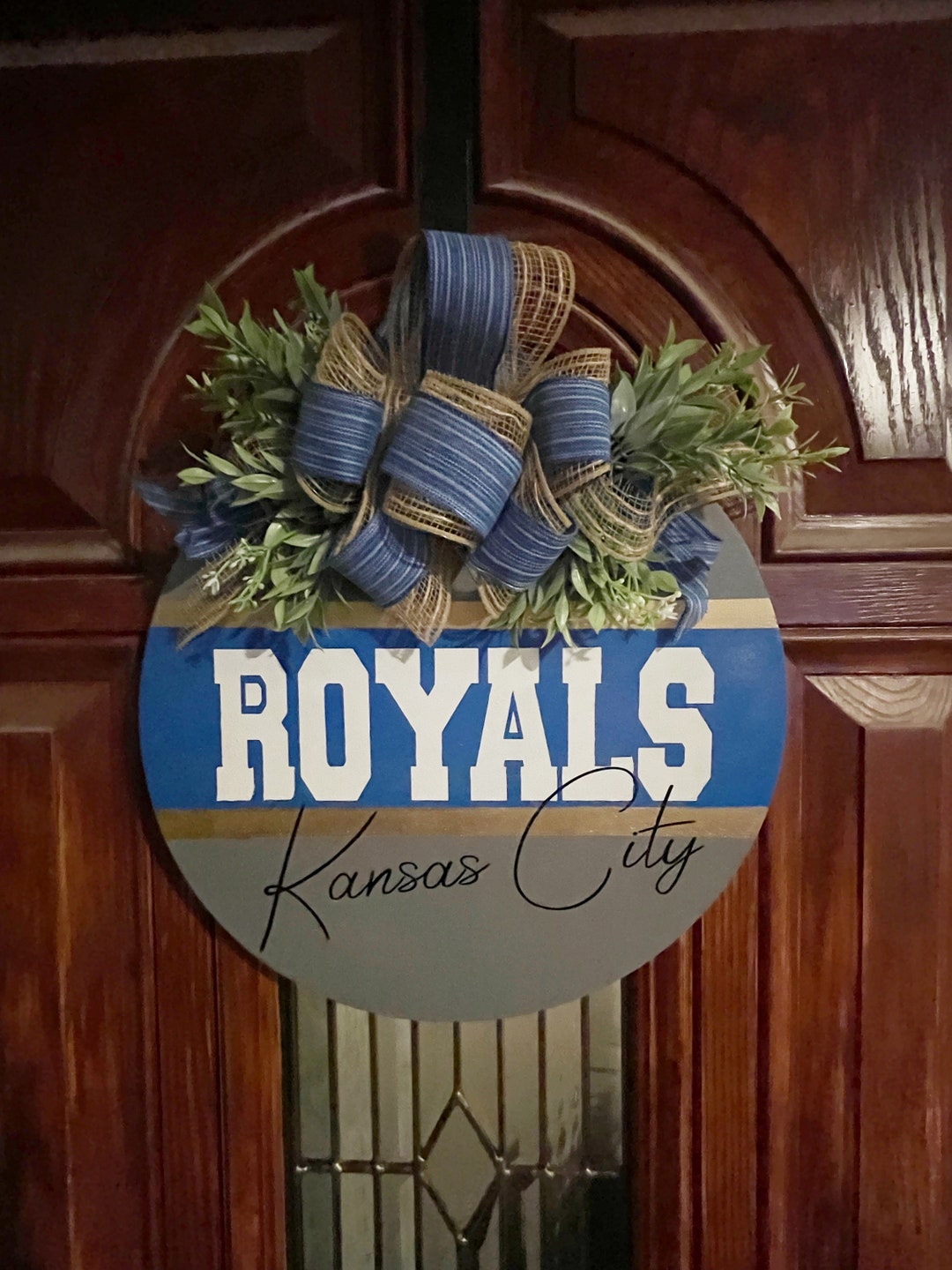 Kansas City Royals Door Hanger KC Royals Wreath Large 21 Baseball ...