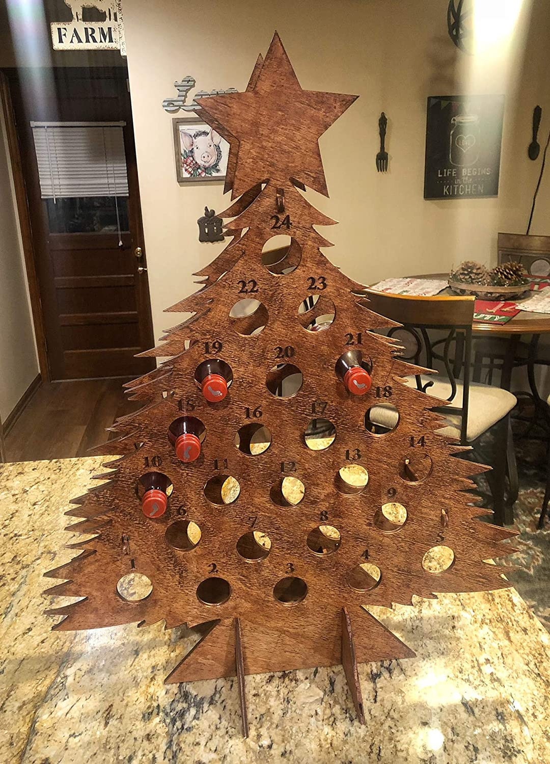 Wine Advent Calendar Holds Mini Wine Bottles Adult Advent Calendar ...