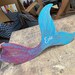 Wooden Mermaid Tail Sign Wall Decor Personalized Mermaid Sign Mermaid ...