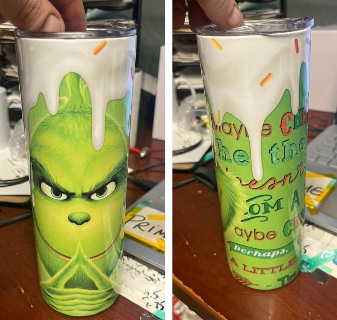Grinch Drip Edge Tumbler Stainless Steel Stockings Stuffers Gifts Under ...