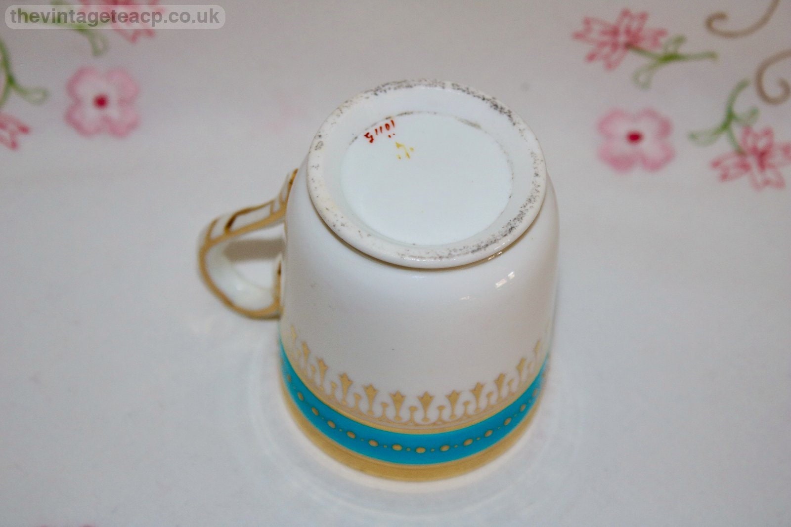 Antique 1800s Minton Turquoise and Gold Cup and Saucer - Etsy