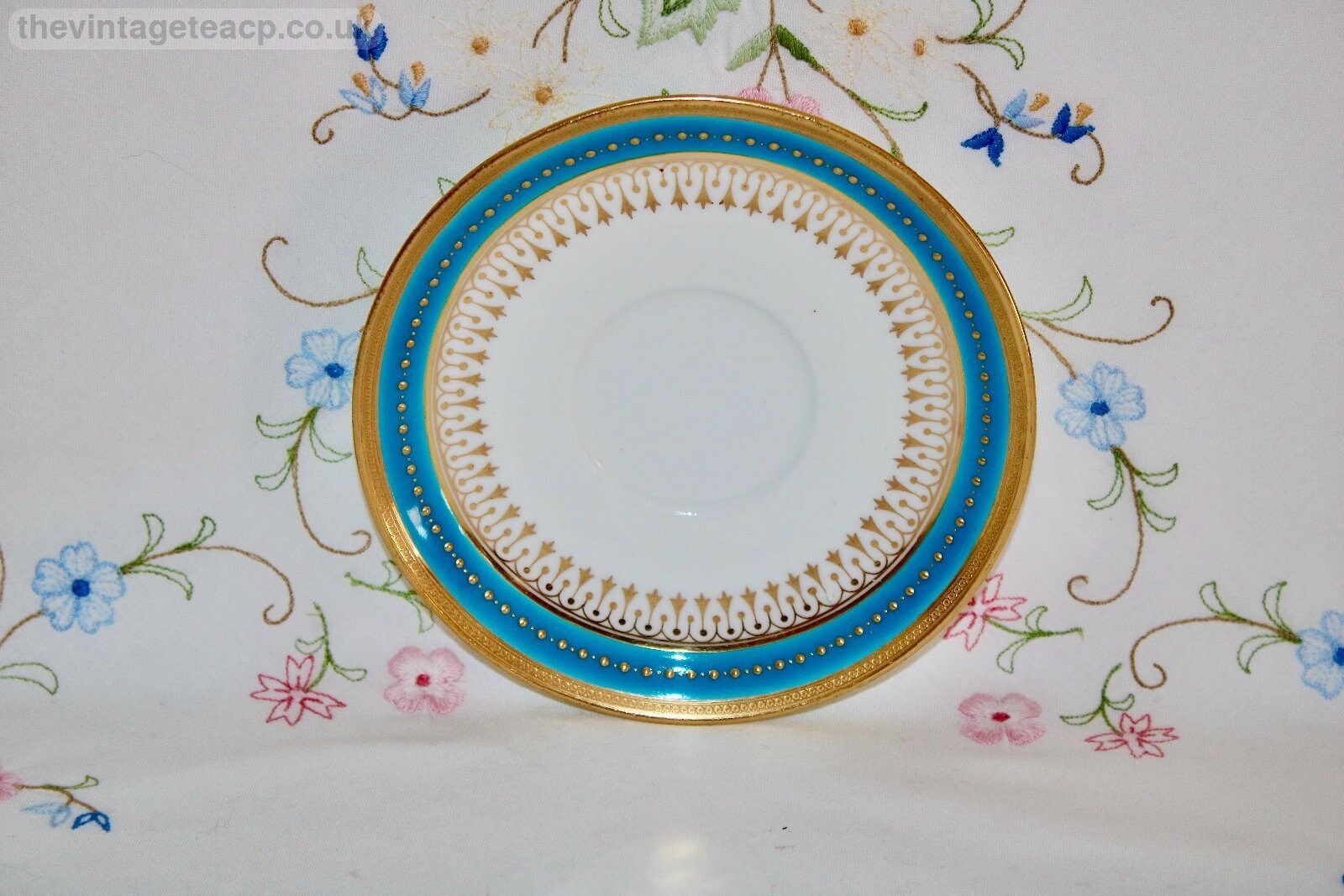 Antique 1800s Minton Turquoise and Gold Cup and Saucer - Etsy