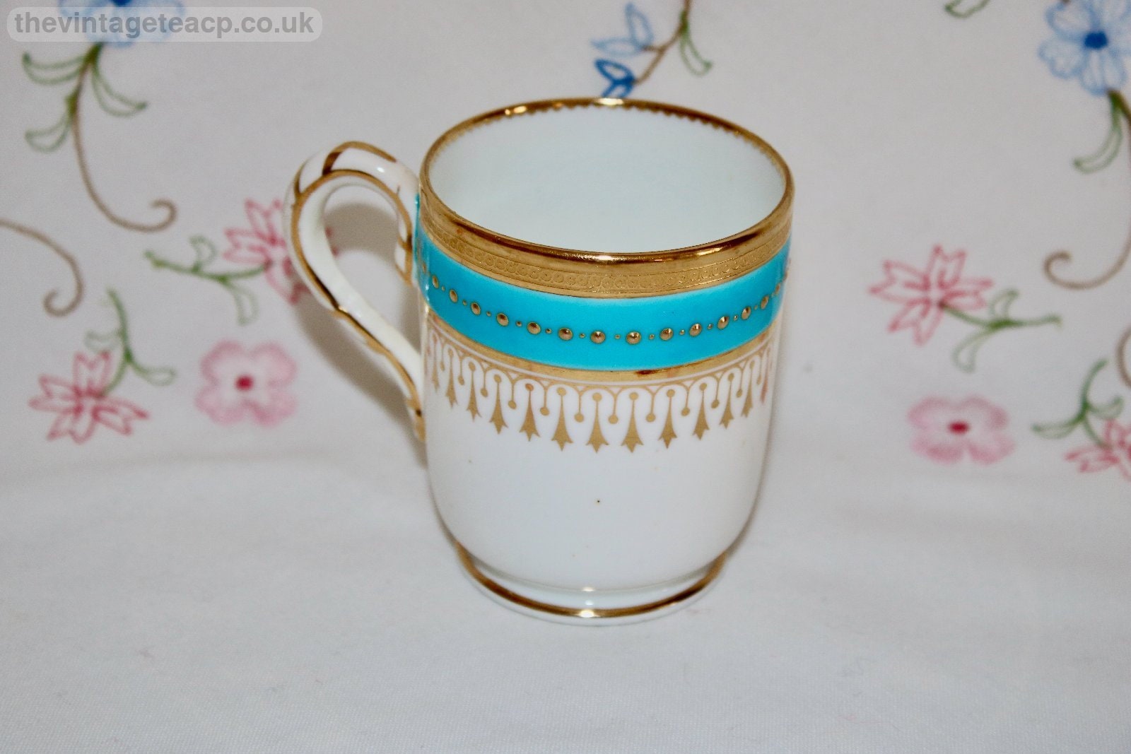 Antique 1800s Minton Turquoise and Gold Cup and Saucer - Etsy