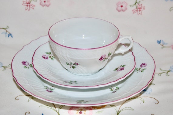 Richard Ginori Roseline Vecchio Tea Cup Saucer and Plate | Etsy